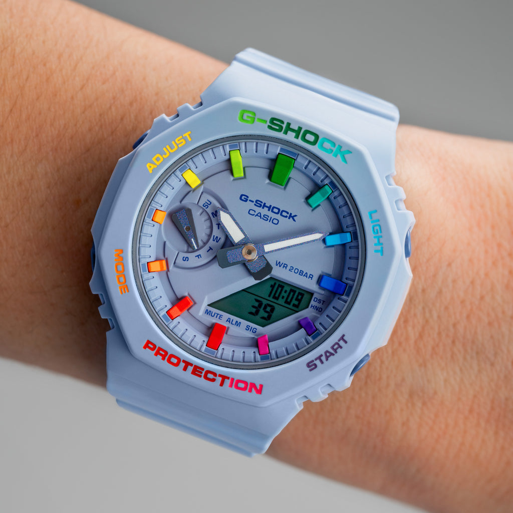 G-Shock CasiOak Mini Lavender Rainbow – IFL Watches