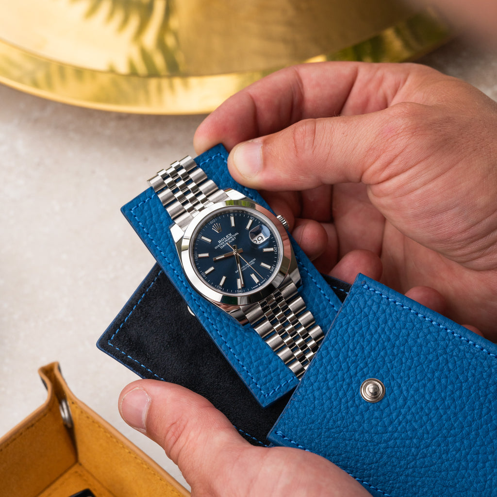 Marine Leather Watch Pouch – IFL Watches