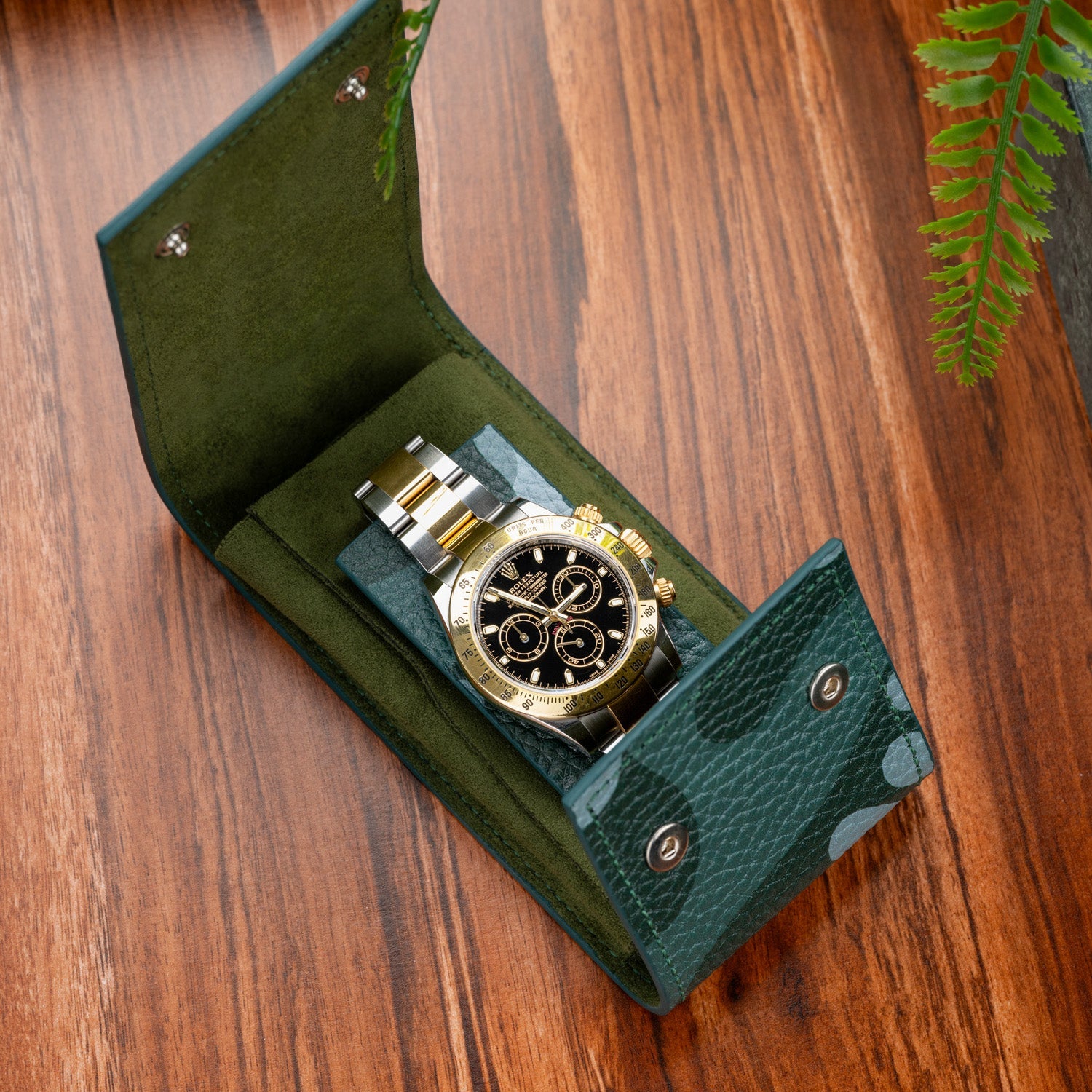 Verdant Camo Chronovault Leather Watch Pouch – IFL Watches